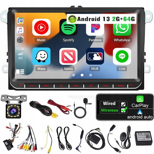 ANDROID GPS RÁDIO VW PASSAT B6 B7 GOLF 5 V 6 VI Seat SKODA VOLKSWAGEN 64GB - Allegro