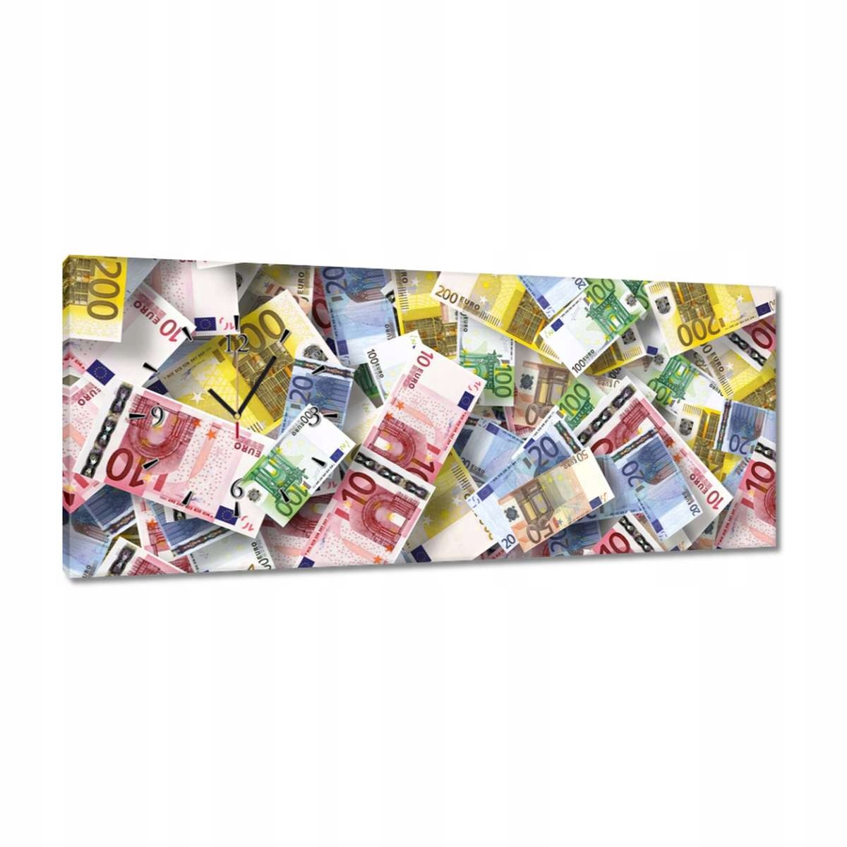 Hodiny 100x40 Hodně peněz Pokladna EURO za 636 Kč - Allegro