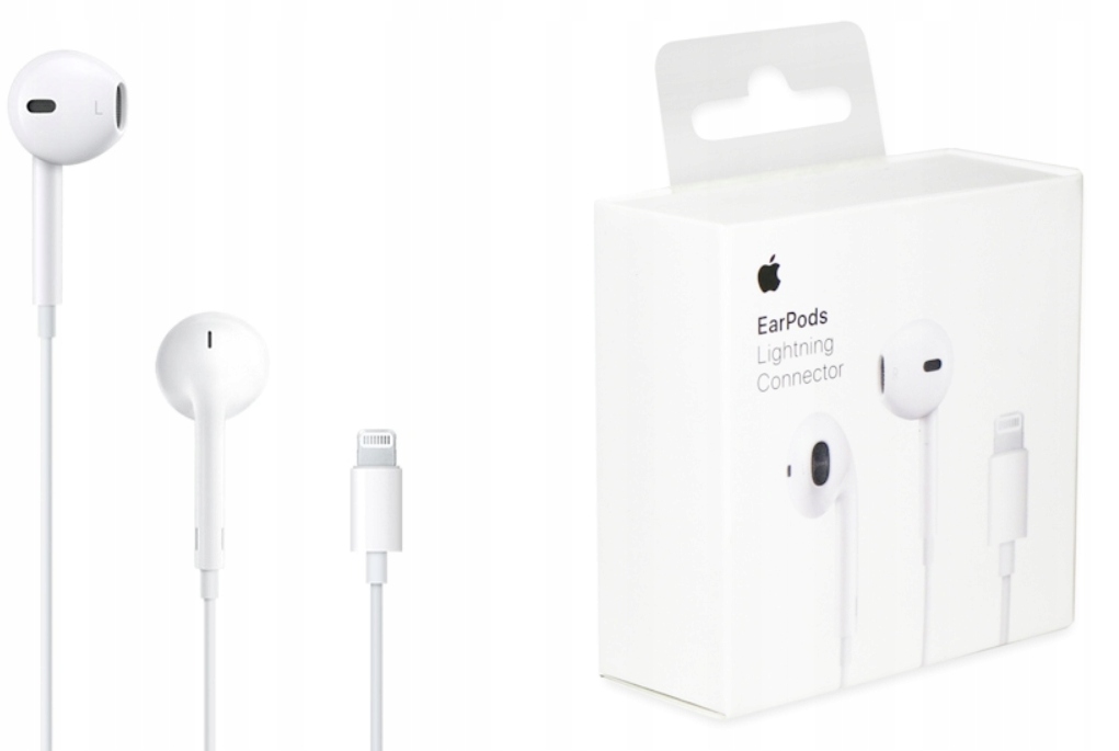 Słuchawki przewodowe dokanałowe Do Apple Słuchawki do iPhone Apple EarPods Lightning - Sklep ...