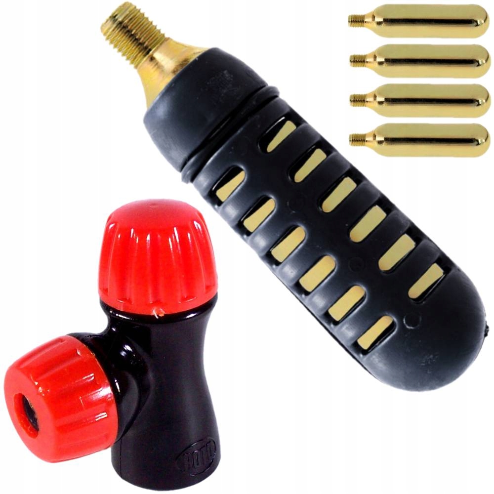 Pompka Rowerowa Co2 Z Wymiennym nabojem 16 gram Z Osłoną 5 x Nabój Co2 - 5905220910687 ...