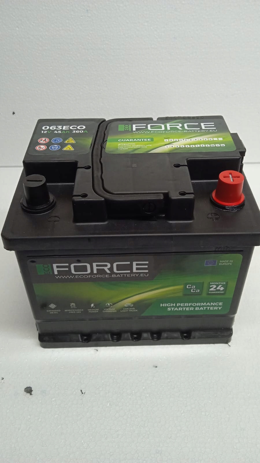 Akumulator EcoForce 12V 45Ah 360A P+ 063 ECO za 215.00PLN z Kalety - Allegro - (15745306435)