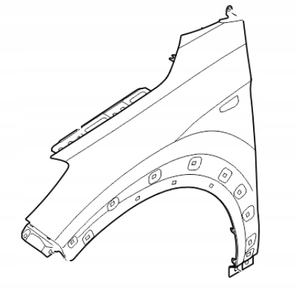 BŁOTNIK PRZEDNI LEWY HYUNDAI TUCSON (TLe) 2017 za 1042.91PLN z Gdańsk ...