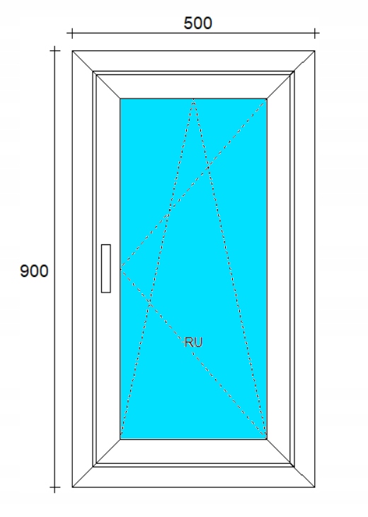 OKNO PCV 500x900 RU BIAŁE, PRAWE • Cena, Opinie - Allegro