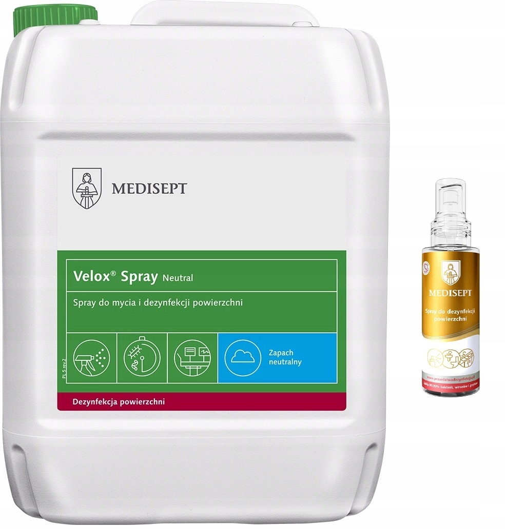 VELOX SPRAY SKUTECZNA DEZYNFEKCJA POWIERZCHNI 5L 9165526186 - Allegro.pl