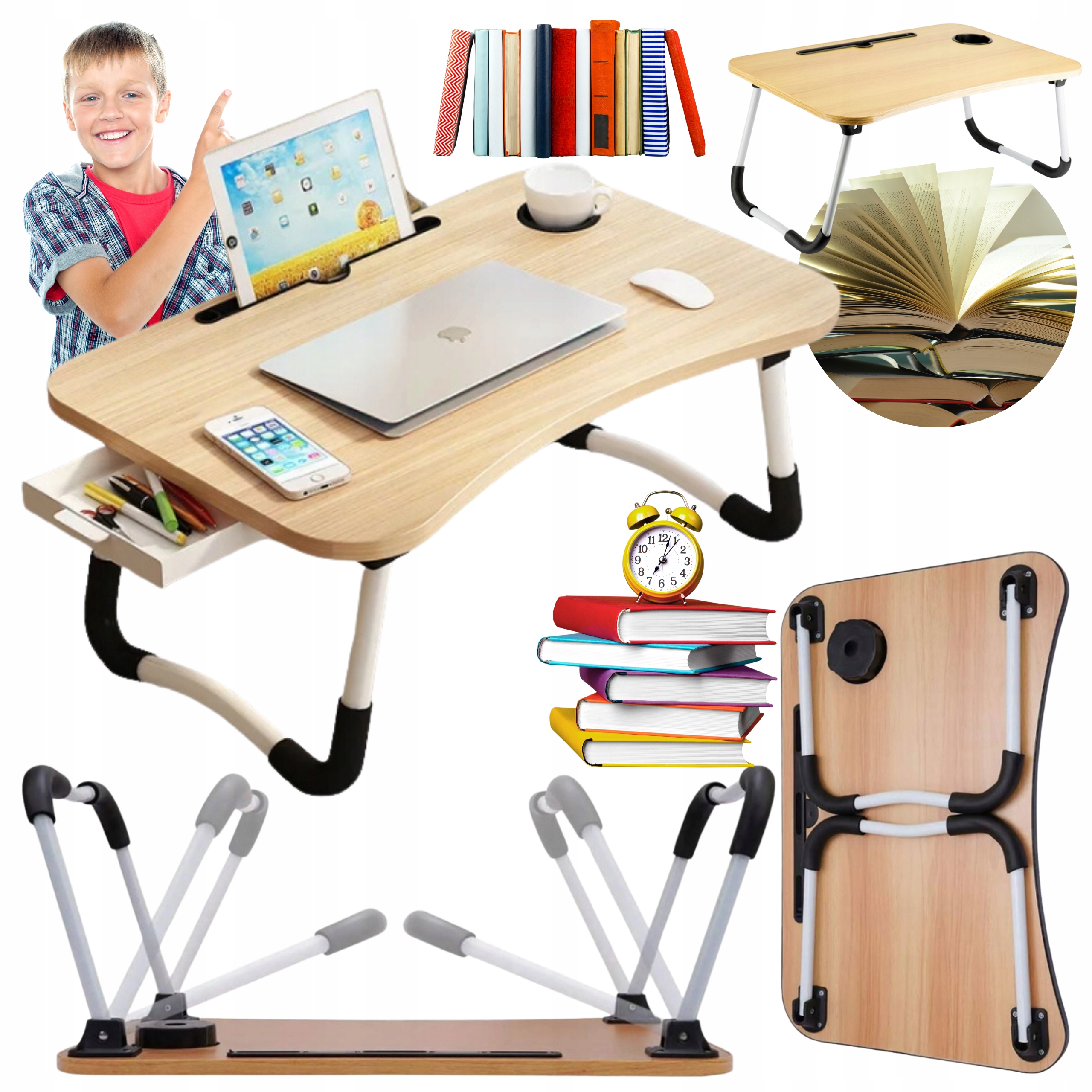 STOLIK pod Laptopa Tablet PRZENOŚNE BIURKO do ŁÓŻKA PODSTAWKA ...