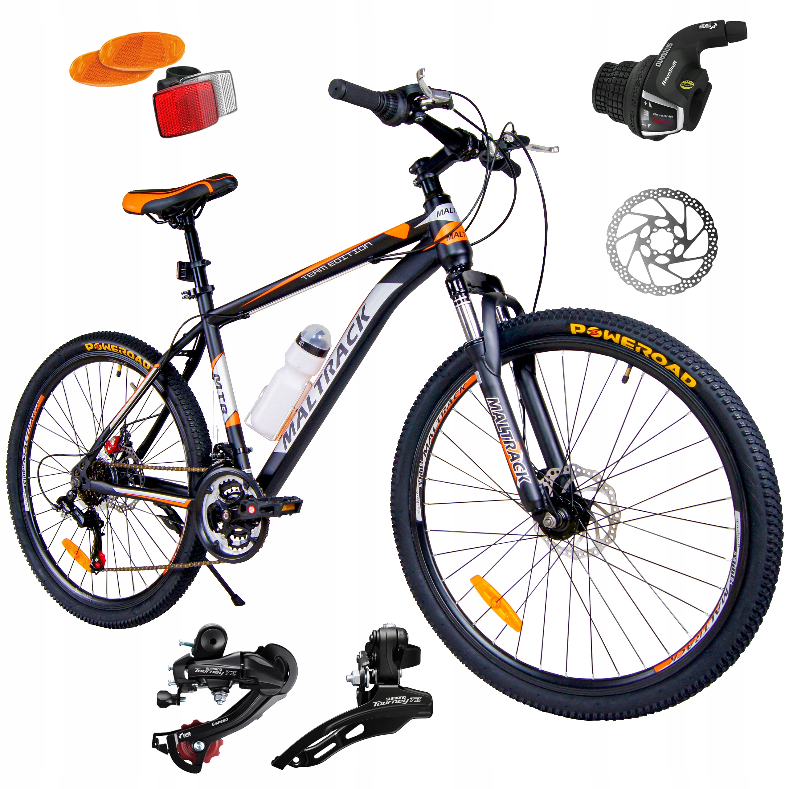 Rower MTB MalTrack Team Orange 26" rama 18 cali koło 26 " czarny ...