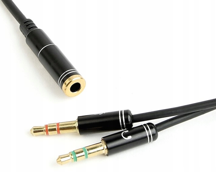Kabel Adapter 2 x Mini Jack 3,5 mm Audio 4 PIN - Sklep, Opinie, Cena w ...