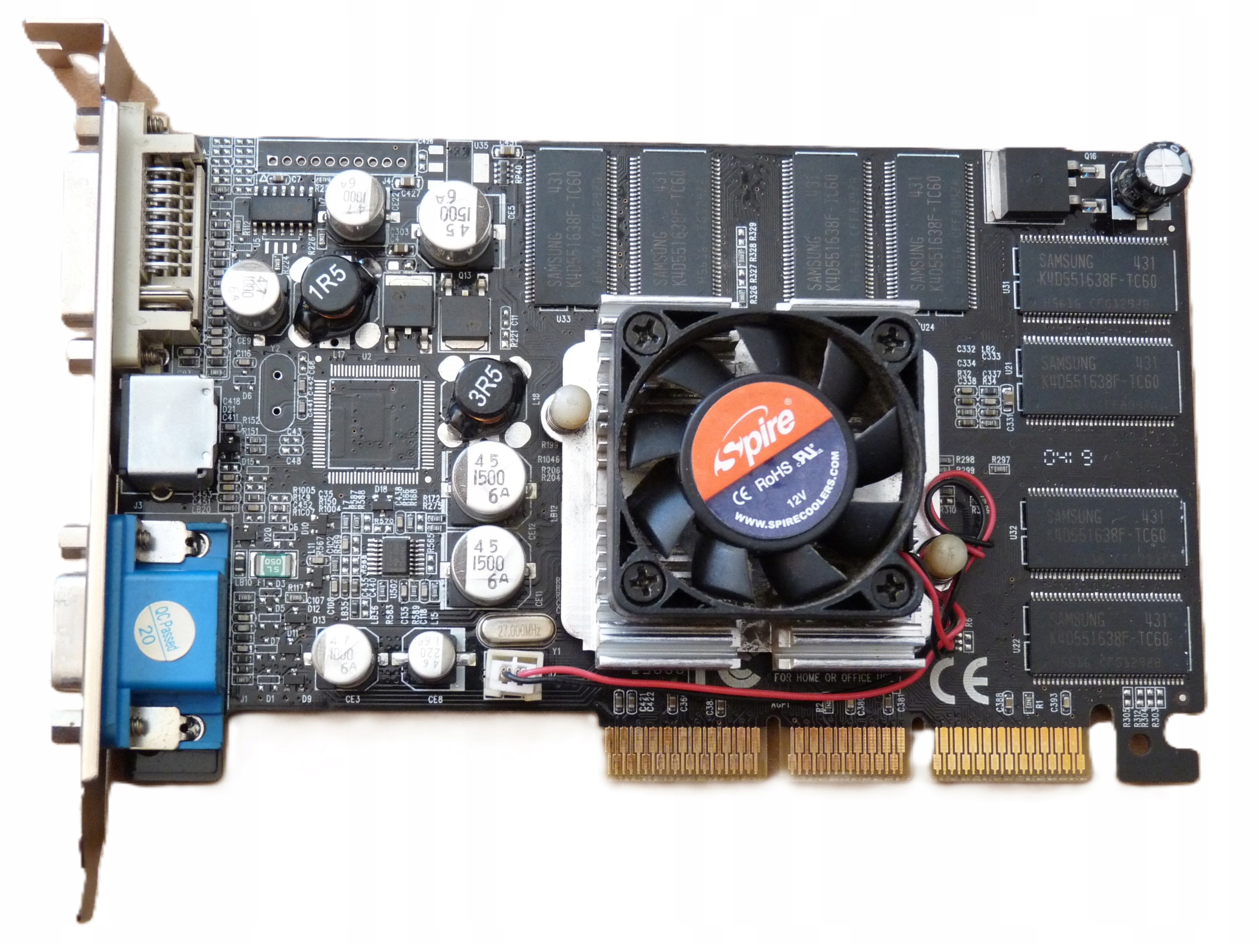 Karta Graficzna Nvidia GeForce FX5500 FX 5500 256MB Galaxy AGP ...