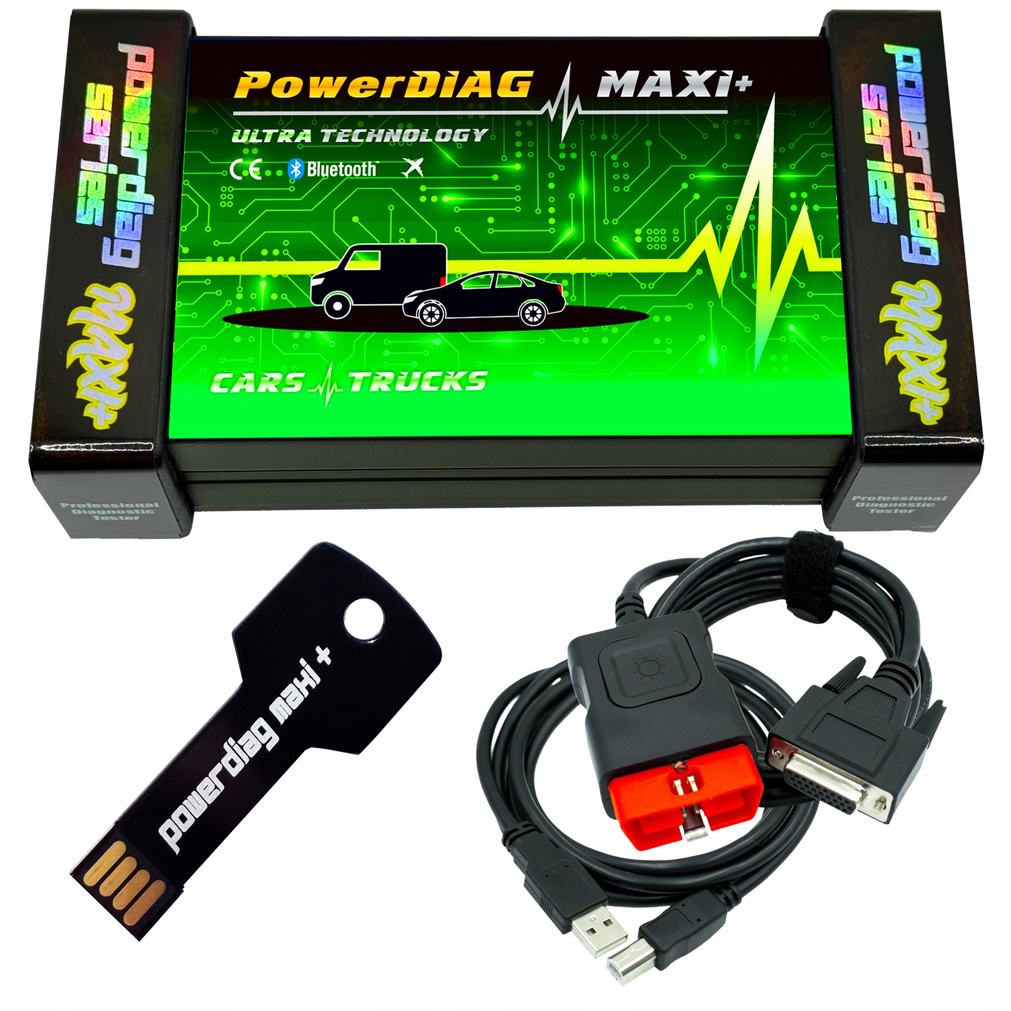 Tester Interfejs Komputer Skaner Diagnostyczny OBD2 POWERDIAG ULTRA ...