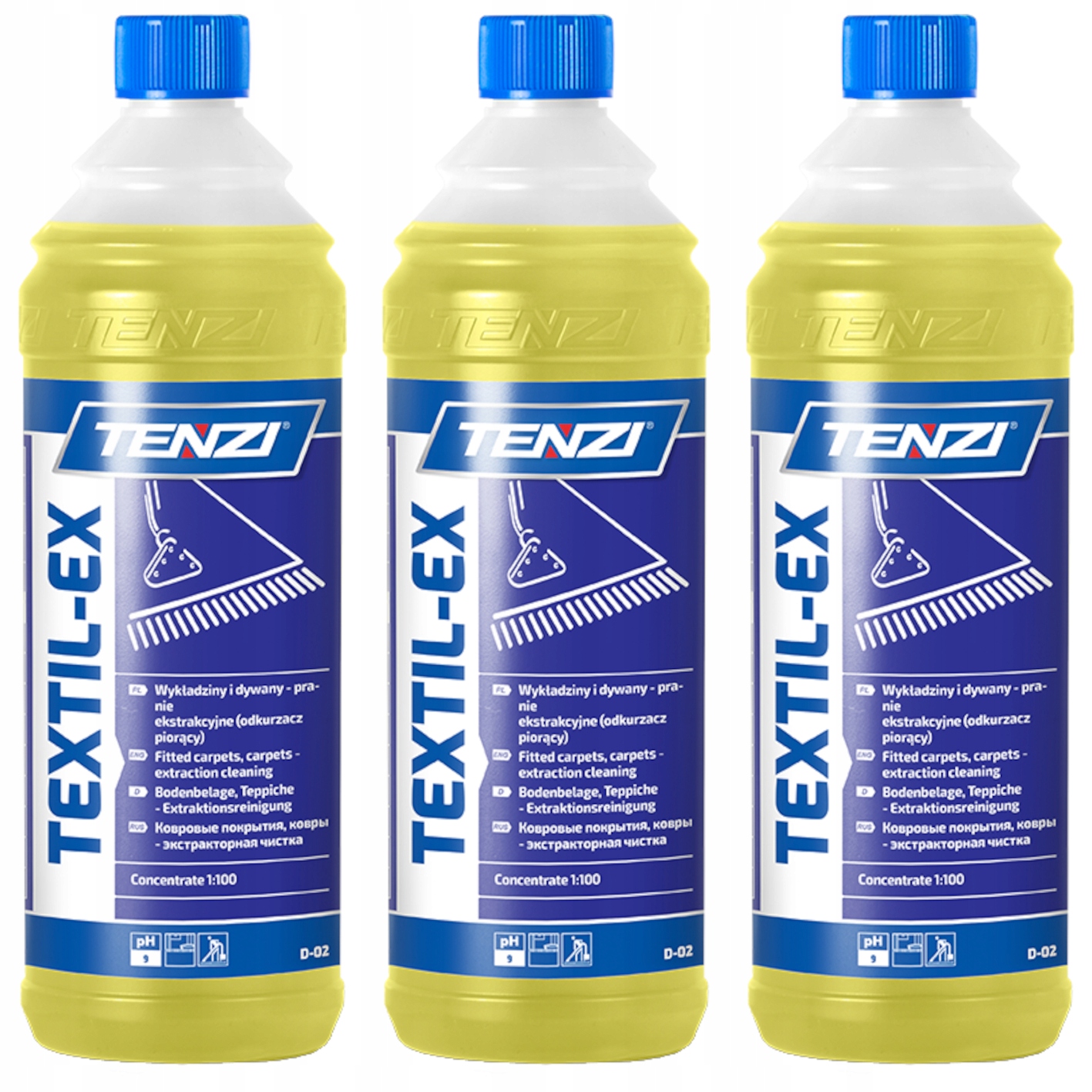 TENZI TEXTIL-EX Płyn do tapicerki i dywanów 1L x3 13426187929 - Allegro.pl