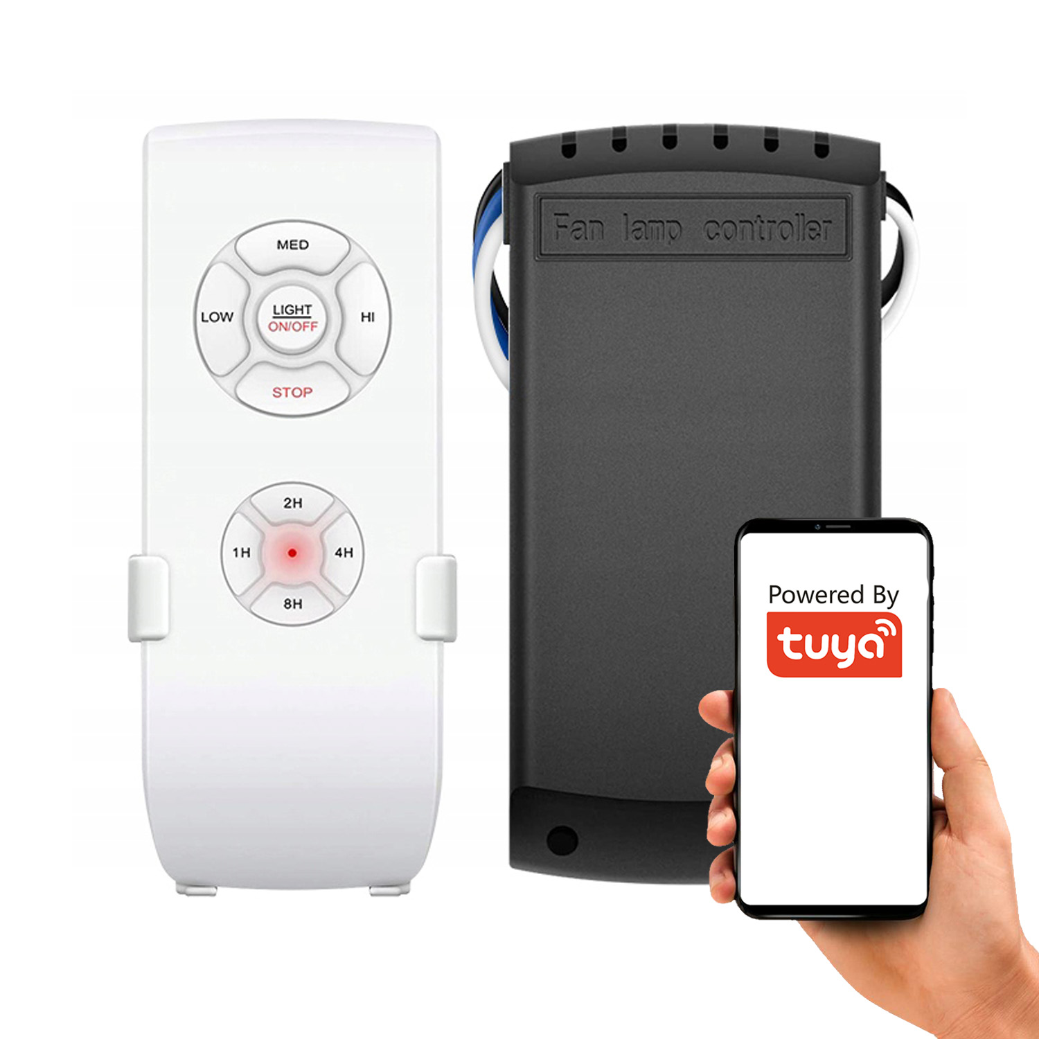 Inteligentny Sterownik wentylatora lampy 3 biegi iFAN Pilot WiFi TUYA ...