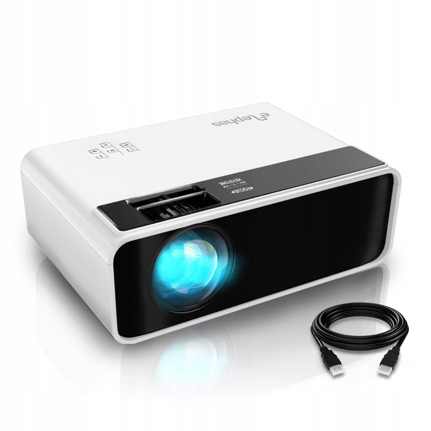 Mini projektor, ELEPHAS LED 5000lm 1920 x 1080 - Sklep, Opinie, Cena w ...