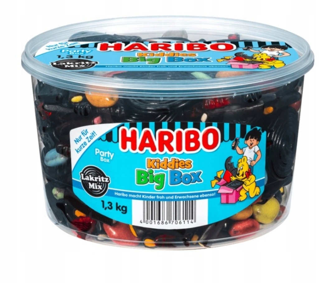 Żelki Haribo 900 g dark mix lwkritz big box 17122172538 - Allegro.pl