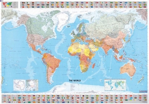 The World - Michelin rolled & tubed wall map Paper: Wall Map - 93.85PLN ...