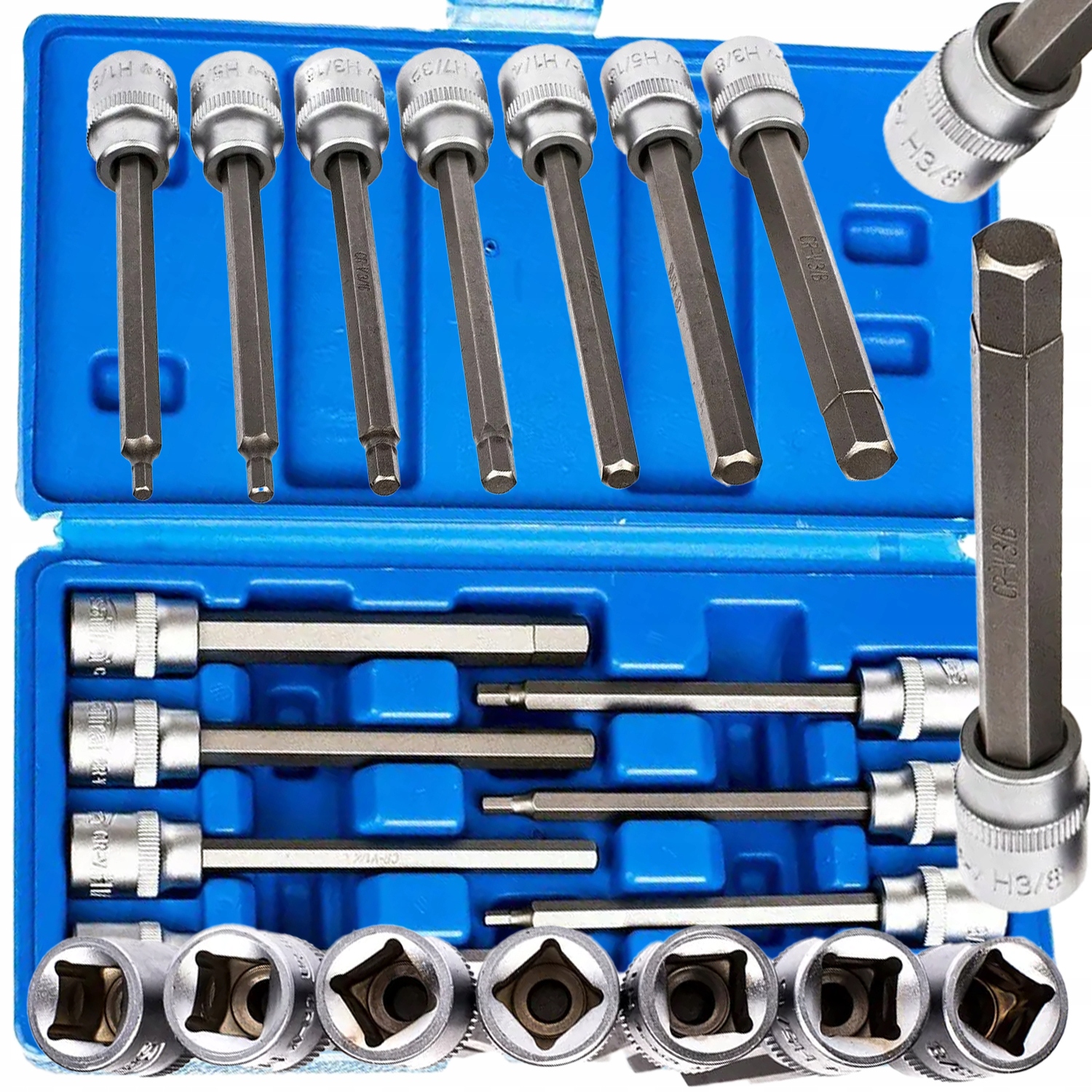 KLUCZE NASADKI DŁUGIE CALOWE HEX IMBUS 7 el SATRA S-SAE738 za 42,66 zł ...