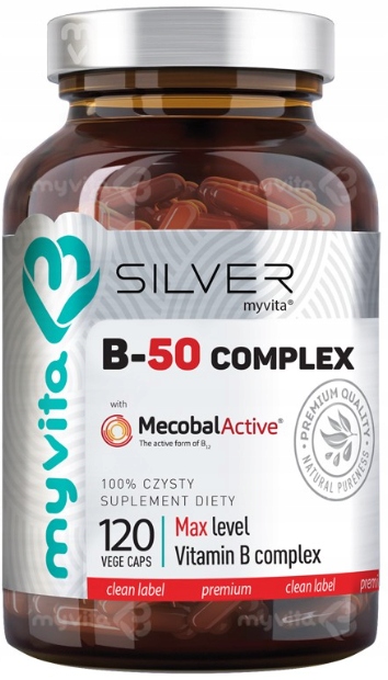 Witamina B-50 Complex MAX 120 kapsułk SILVER (5903021591265) • Cena, Opinie • Preparaty ...