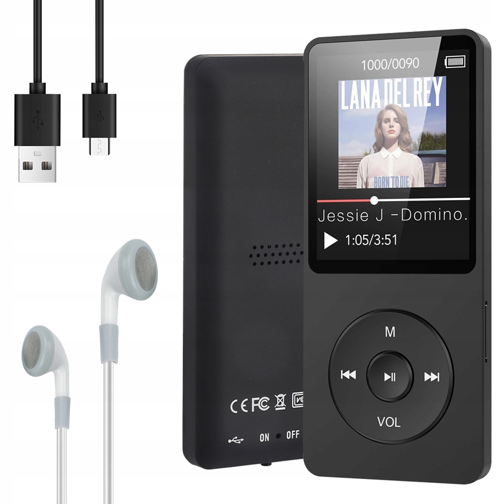 MP3 přehrávač s FM rádiem a čtečkou E-knih, černý, 16 GB ...