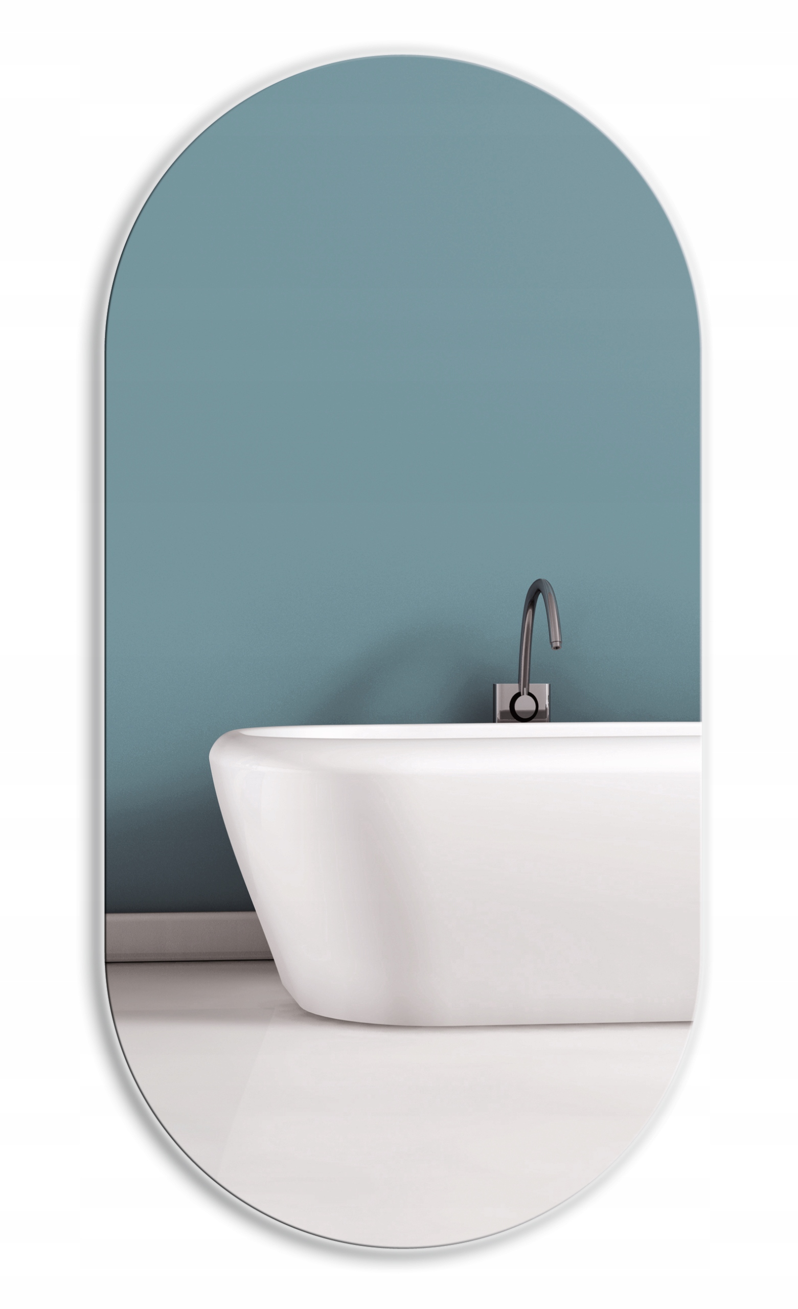 Lustro owalne 100x50 podświetlenie LED 12352426132 - Allegro.pl