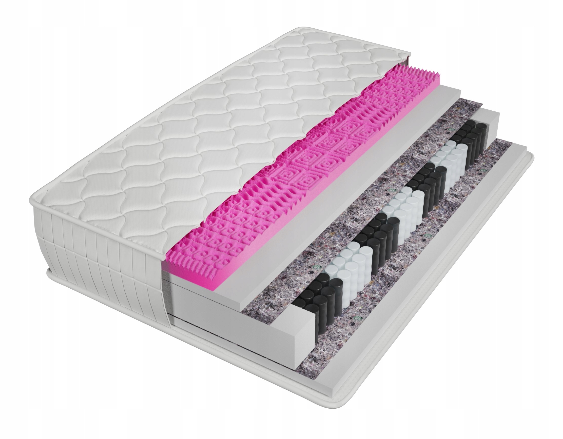 Materac sprężynowy kieszeniowy Emlar 180 x 200 x 19cm H3 (5906530201694 ...