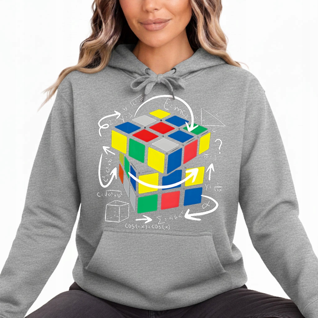 PULÓVER KOCKA RUBIK NŐI NYOMTATÁS MATEMATIKA FIZIKA ZSENI KOCKA M za ...