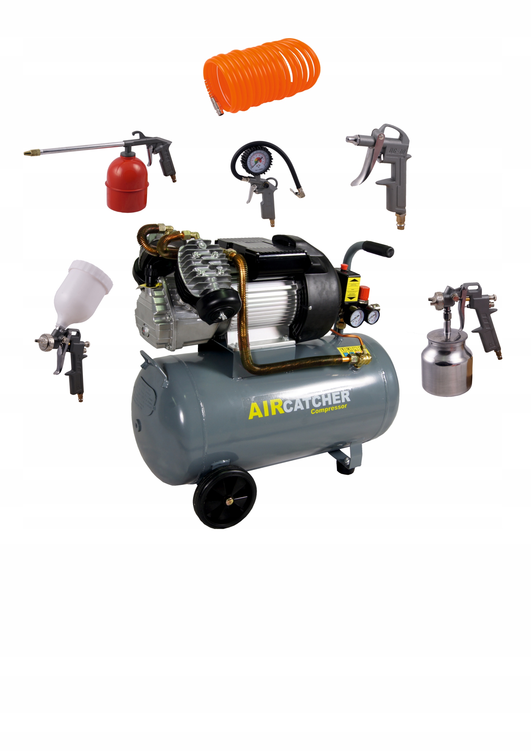 KOMPRESOR ZVA50 50L olejowy sprężarka mocna V2 zestaw narzędzi ZVA-50 ...