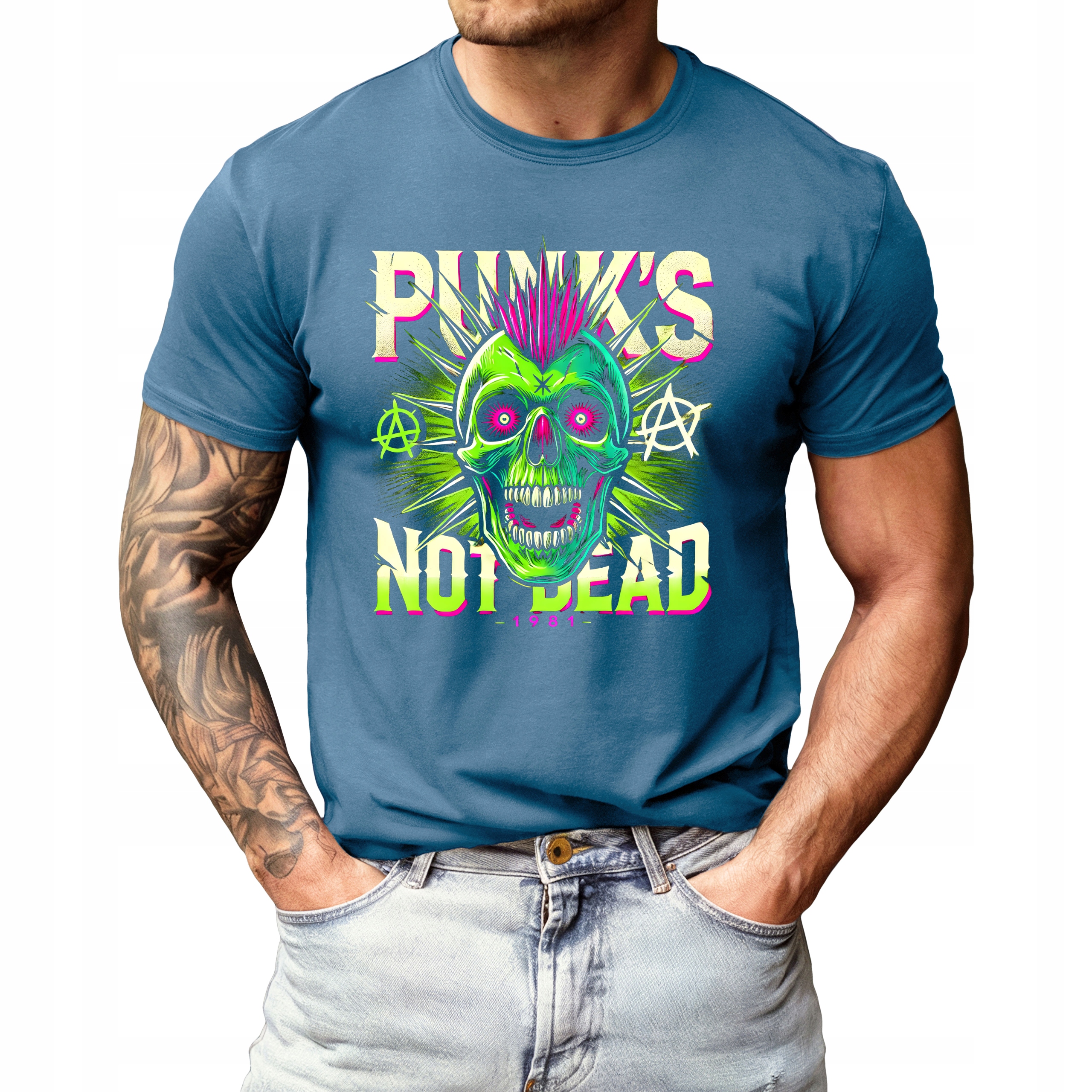 PUNK PÓLÓ PUNKS NOT DEAD FÉRFI ROCK ROCKER KOPONYÁS UTCAI, • Ár, Vélemények - Allegro