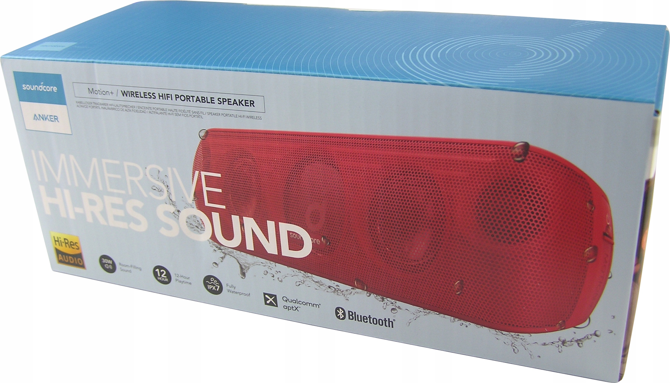 Přenosný reproduktor Anker Soundcore Motion+ 30 W červený - Allegro