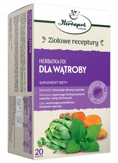 HERBAPOL herbatka fix dla wątroby zioła 20 saszet (5903850003939) • Cena, Opinie • Herbata ...