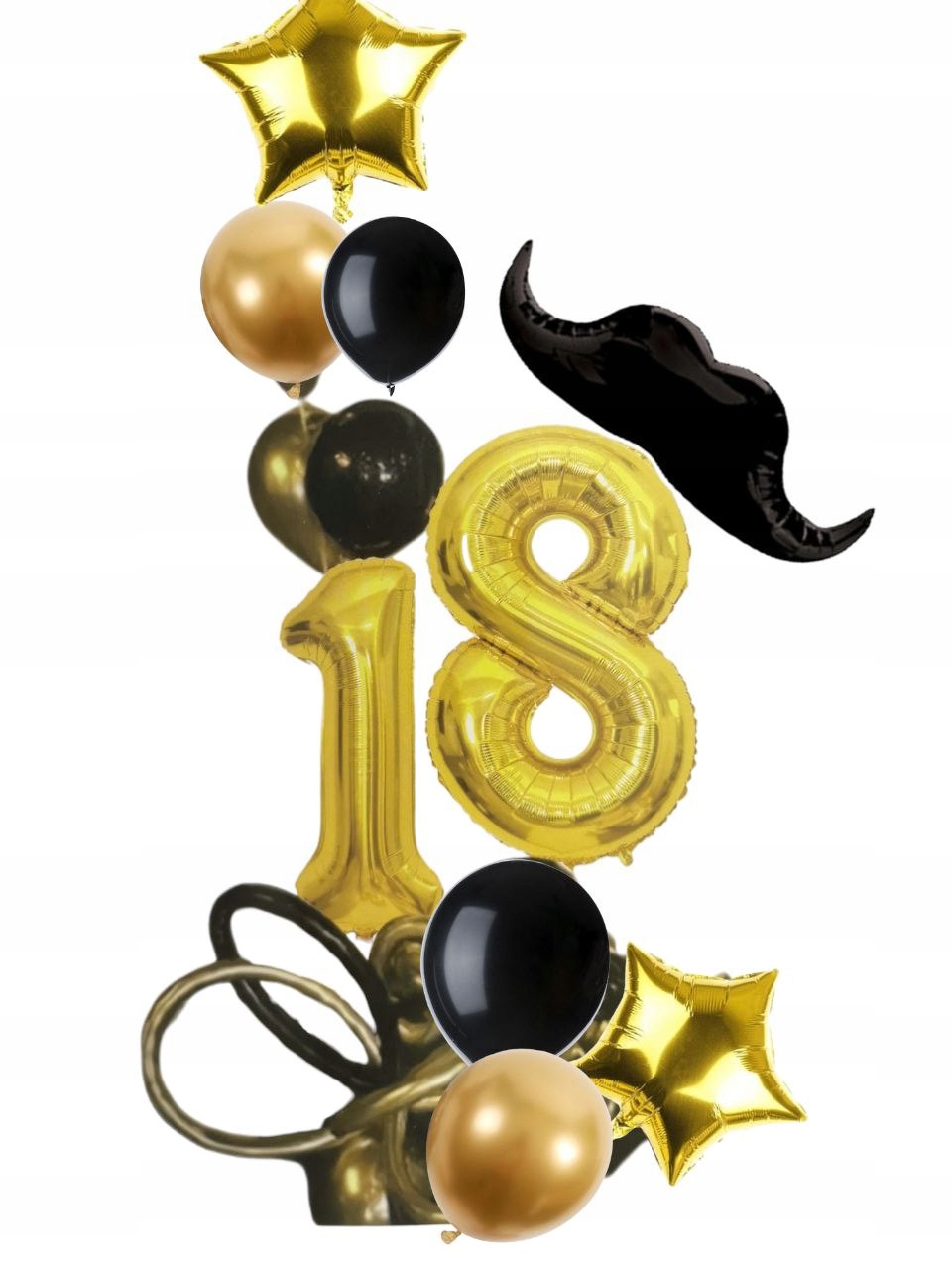 BALONY NA 18 URODZINY ZESTAW BALONÓW DEKORACJI 89el OZDOBY NA OSIEMNASTKĘ (5905143343852) • Cena ...