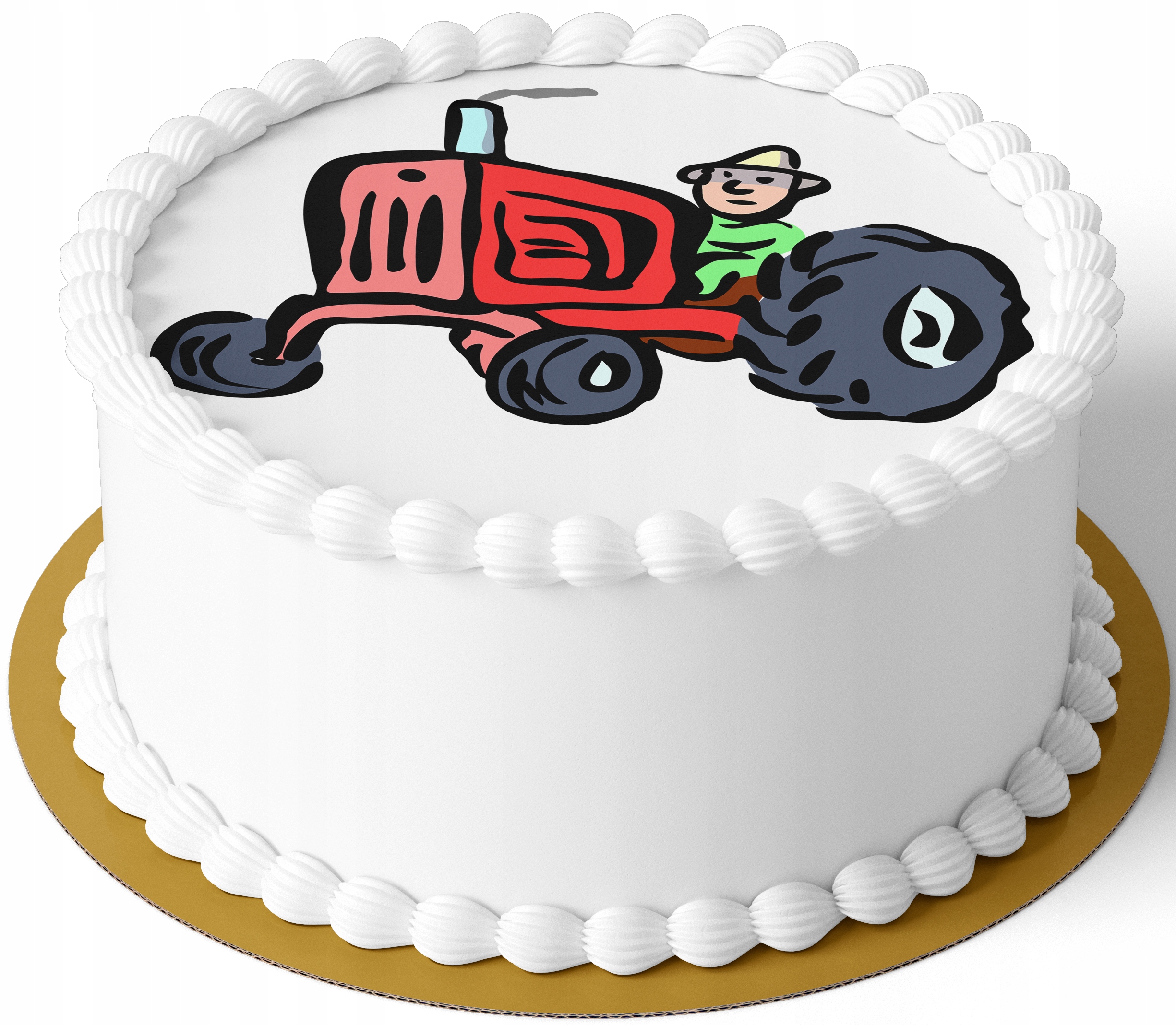 PAPIER WAFLOWY OPŁATEK ROLNIK TATA DZIADEK WUJEK TRAKTOR CIĄGNIK 22-29cm (5906146211810) • Cena ...