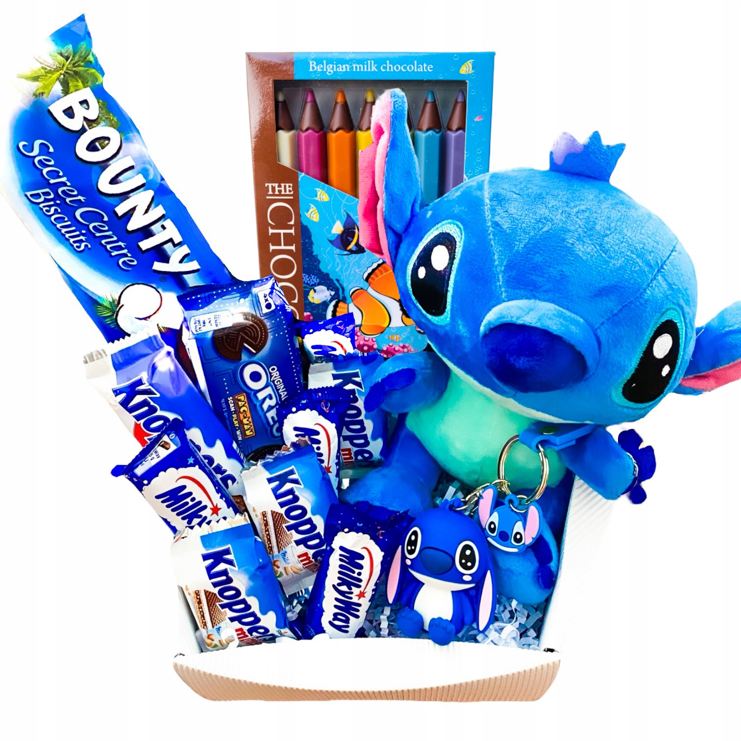 Prezent Stitch niebieski Prezent na Urodzinki dla Dziecka słodycze Oreo ...