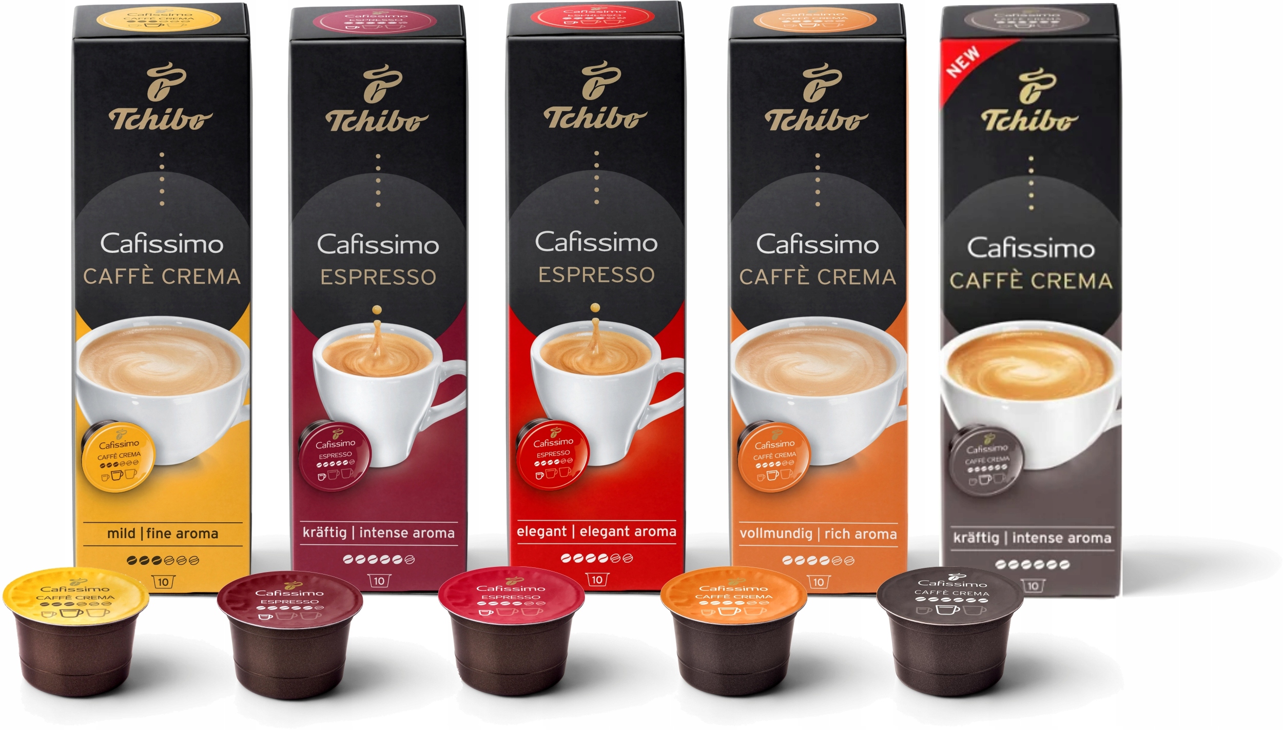 KAPSLE TCHIBO CAFISSIMO SET káva 5x10 - Allegro