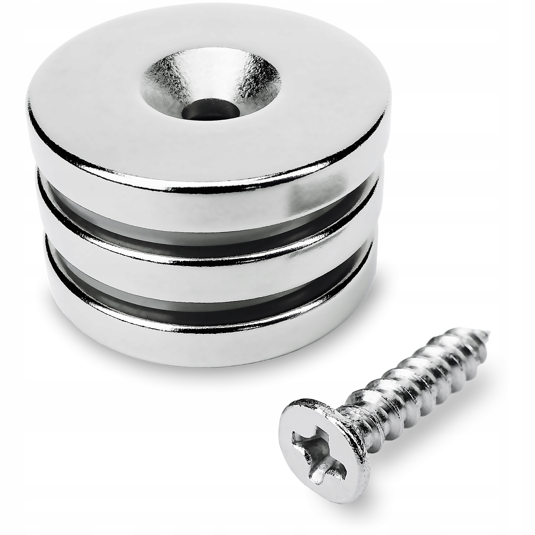 MAGNES NEODYMOWY Z OTWOREM POD WKRĘT 25x4, 3 szt. (SEN-MAG-PIE-254-003 ...