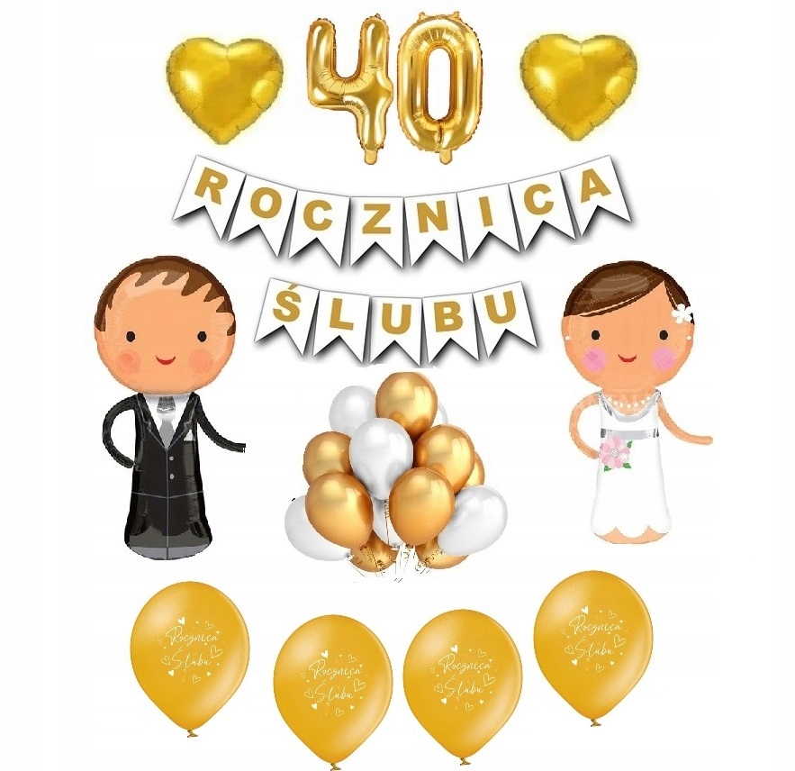 40 Rocznica Ślubu Balony Dekoracje Zestaw Złoty • Cena, Opinie • Balony ... 40 Rocznica Ślubu Balony Dekoracje Zestaw Złoty • Cena, Opinie • Balony ...