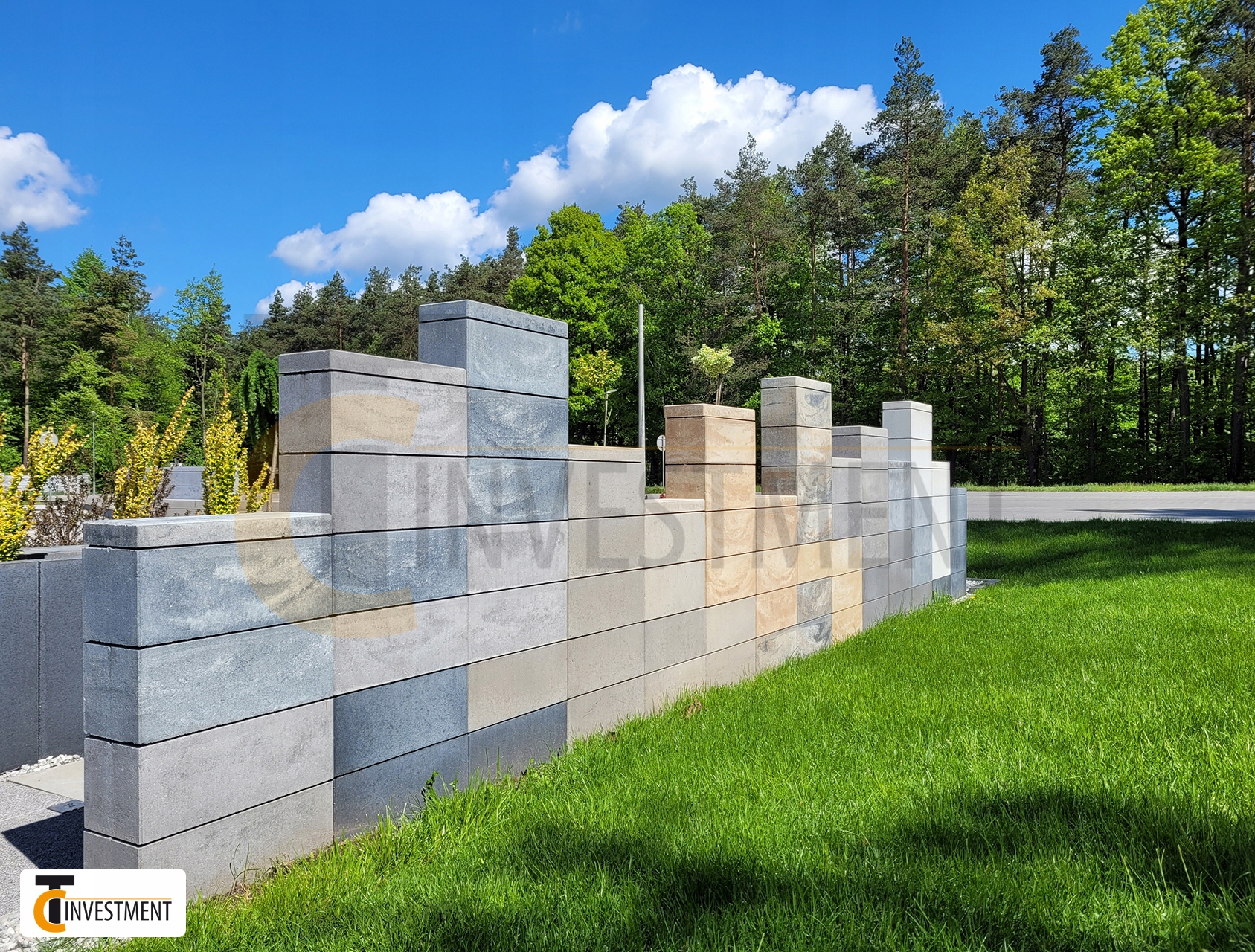 Kształtka bloczek pustak betonowy ogrodzeniowy gładki Royal KOST BET ...