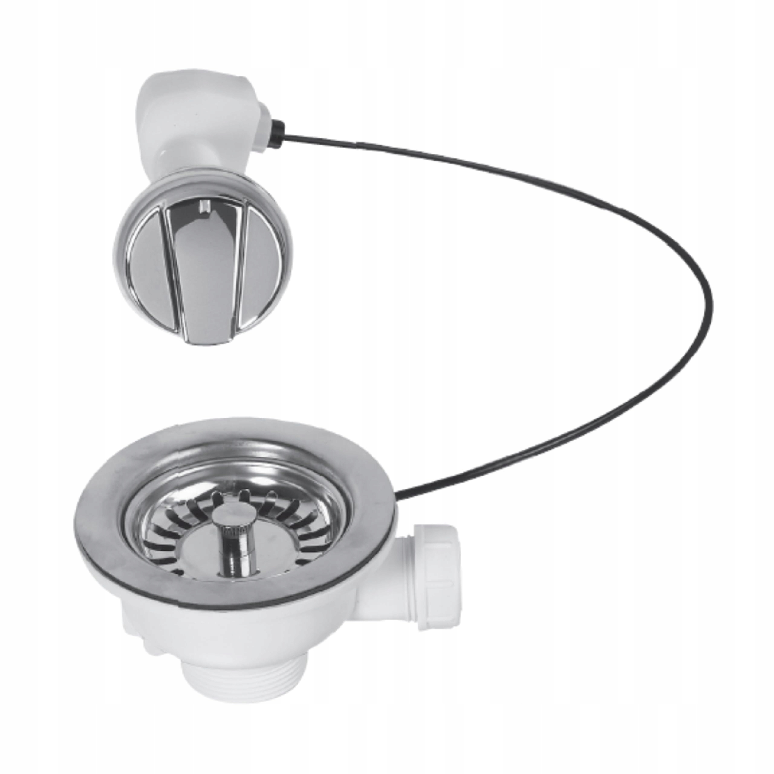 Wirquin 30723238 Sink drain Ø90 with external overflow and stainless ...