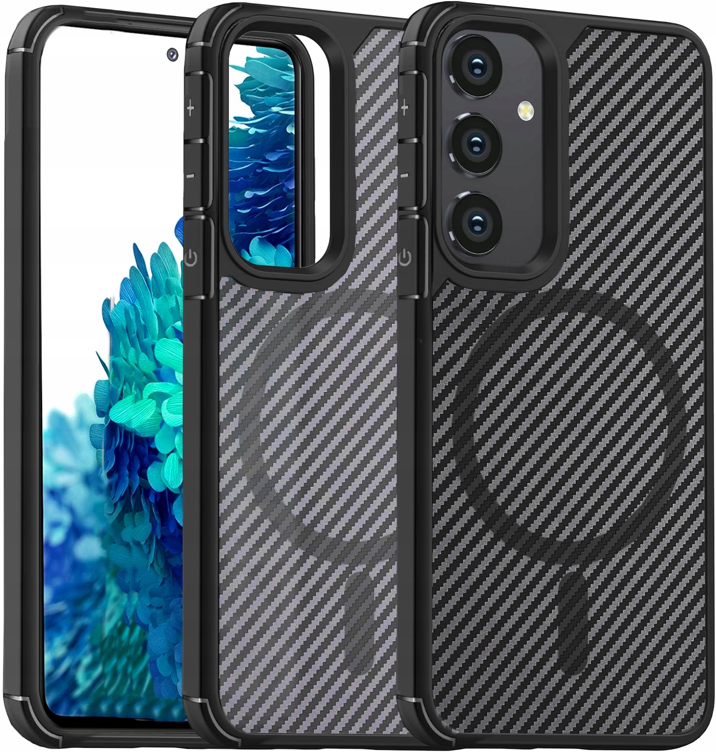 ETUI WZMACNIANE DO SAMSUNG GALAXY S24+ PLUS -CZARNE CASE DO MAGSAFE ...