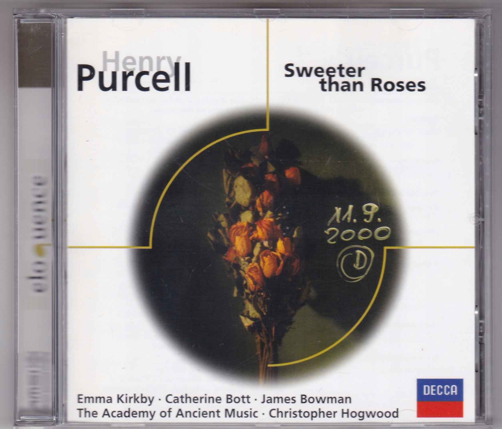 Purcell Sweeter Than Roses Emma Kirkby HOGWOOD CD 15420478286 - Sklepy ...