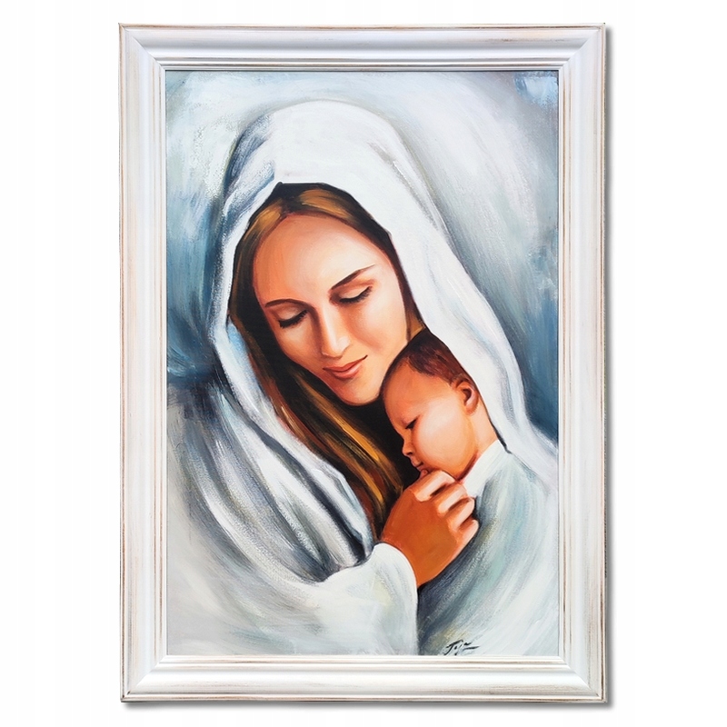 OBRAZ MARYJA MATKA BOSKA Z DZIECIĄTKIEM JEZUS RAMA 13237047056 - Allegro.pl
