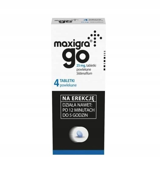 Maxigra Go 25 mg x 4 tabletki (5903060612778) • Cena, Opinie ...
