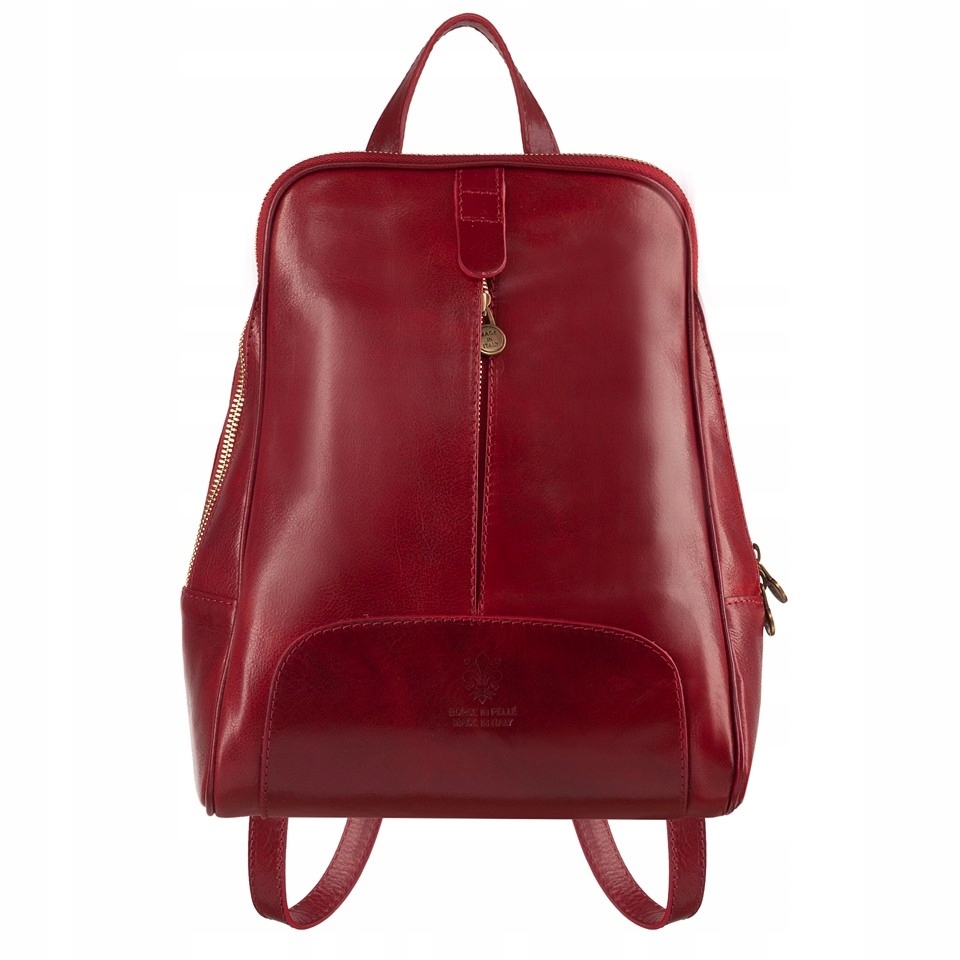 WŁOSKI BORDOWY PLECAK SKÓRA NATURALNA VERA PELLE VINTAGE • Cena, Opinie • Plecaki 13928366926 ...