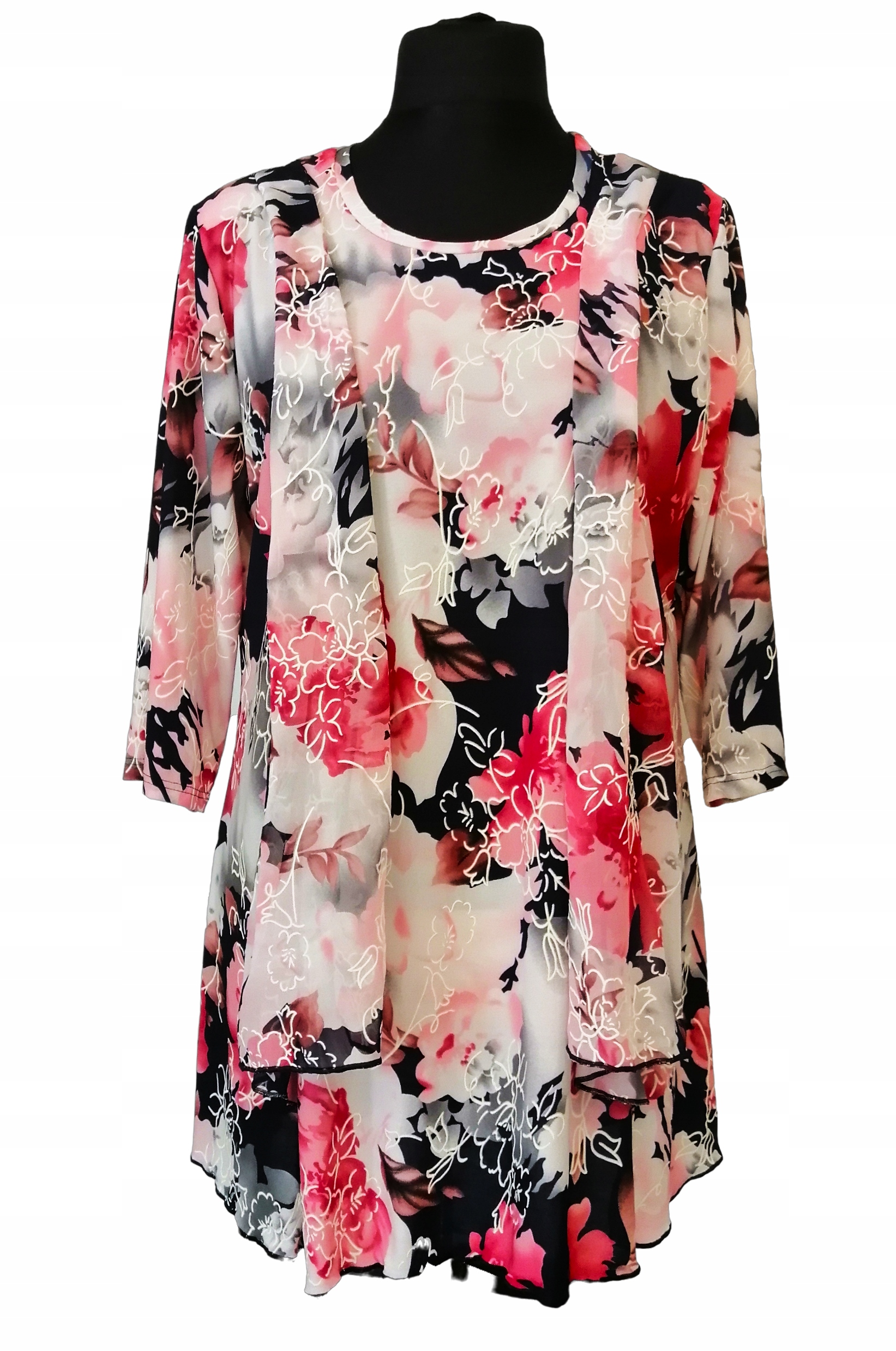 TUNIKA elegancka, wyszczuplająca 5XL (60/62) 14586854702 - Allegro.pl