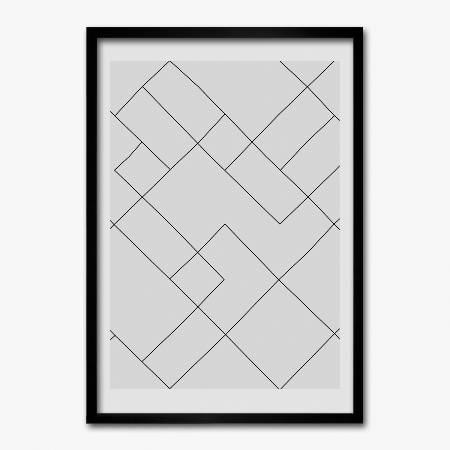 Obraz z ramą MDF Geometria linie wzór 50x70 cm • Cena, Opinie • Obrazy ...