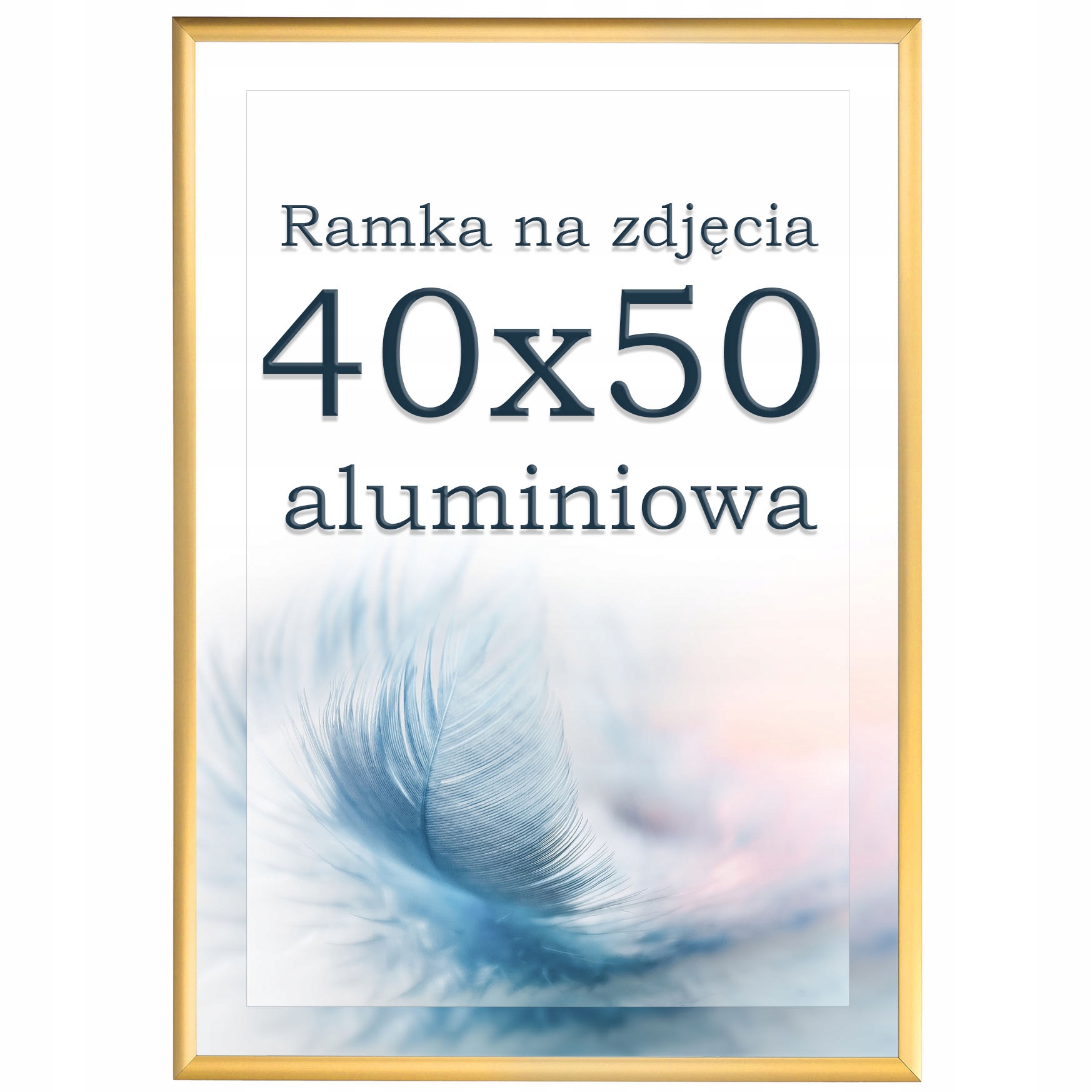 Ramka 40x50 aluminiowa złota ramki na zdjęcia (5903822663796) • Cena ...