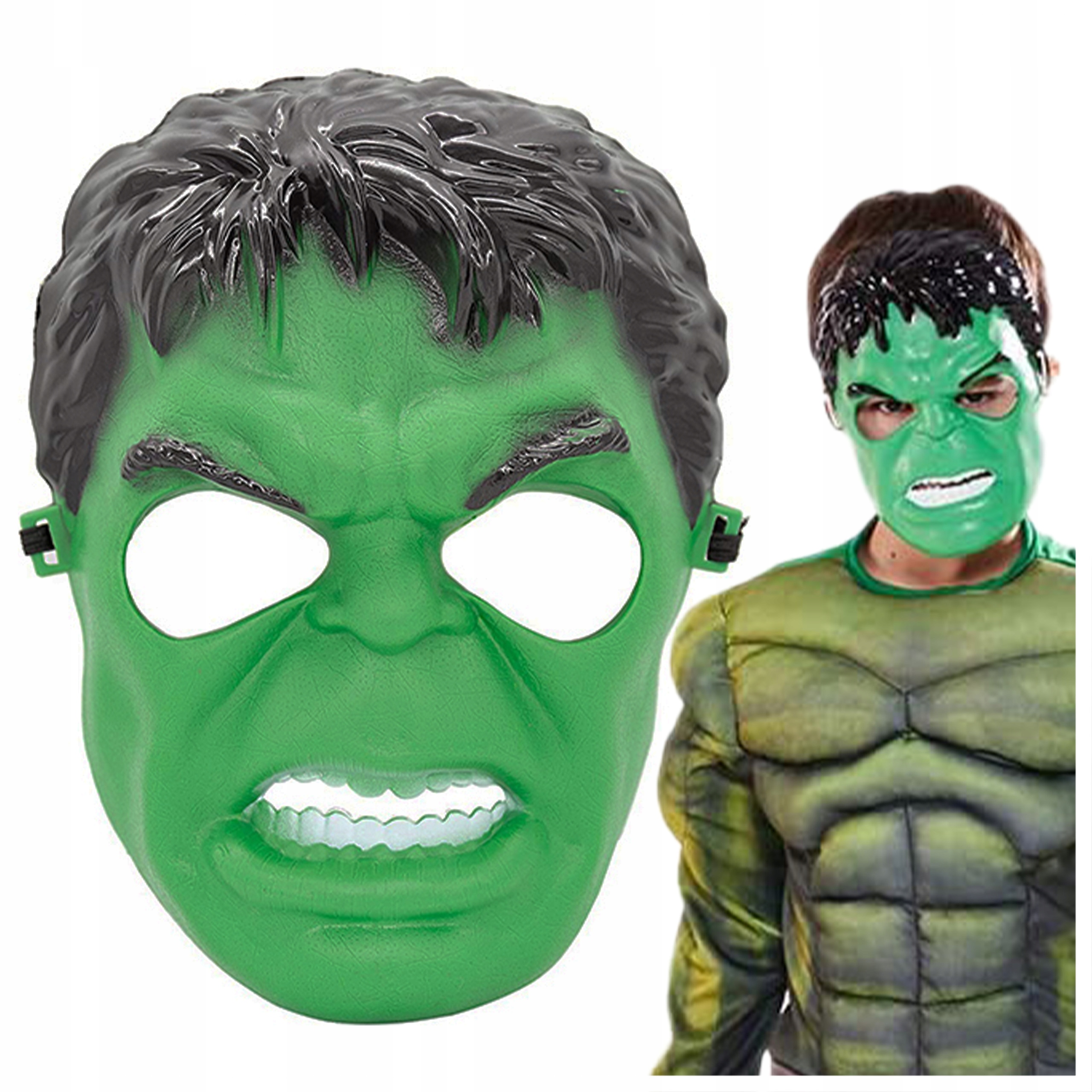 MASKA HULK DODATEK DO STRÓJ NA BAL PRZEBIERAŃCÓW SUPERBOHATER ...