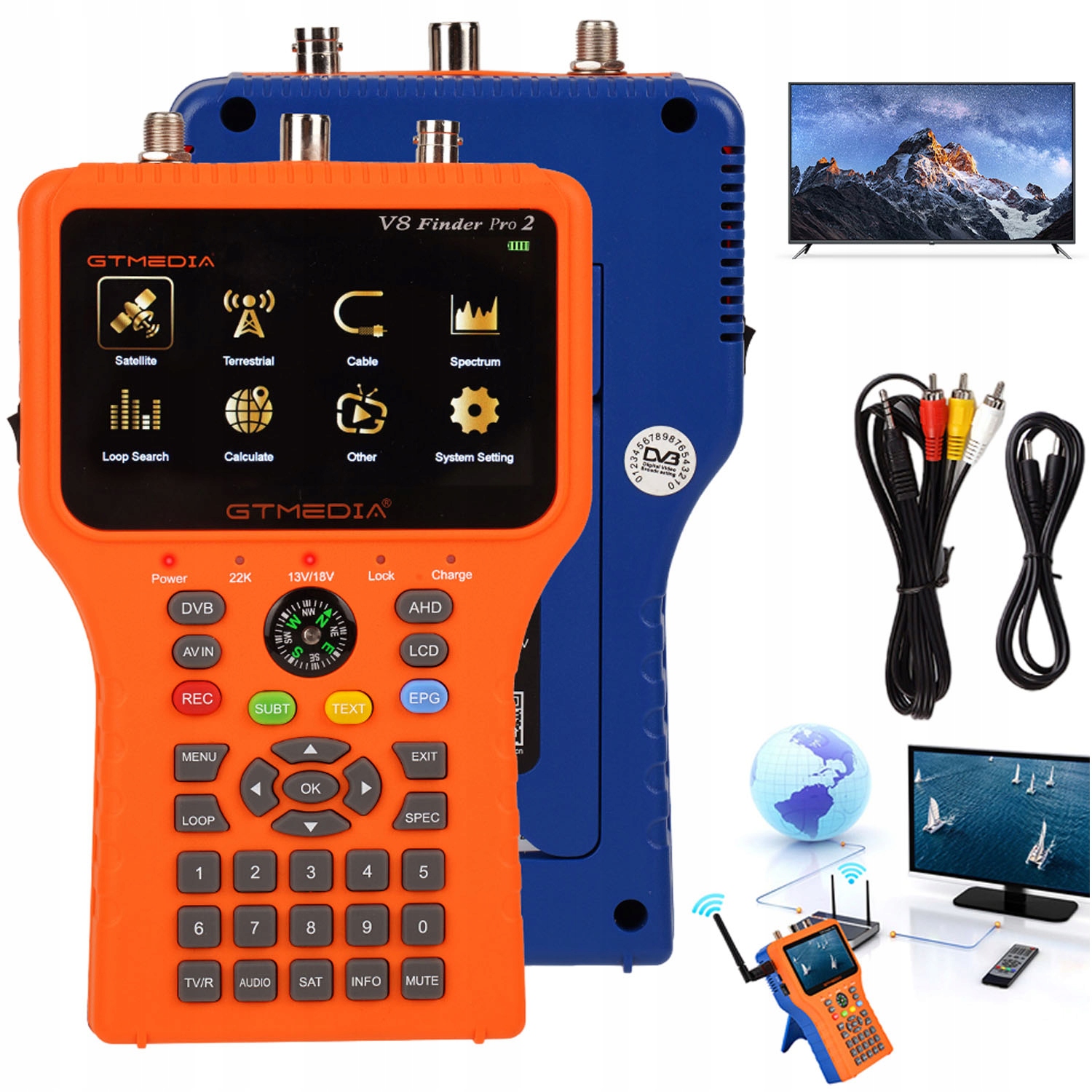 MĚŘIČ SÍLY SIGNÁLU TV DVB-S/S2/S2X/T/T2, (887484733996) • Ceny, Recenze - Allegro