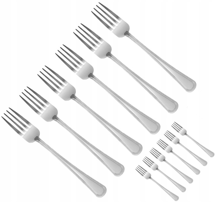 JÍDELNÍ VIDLIČKA SADA VIDLIČEK GASTRO OCEL 12 Ks za 349 Kč - Allegro