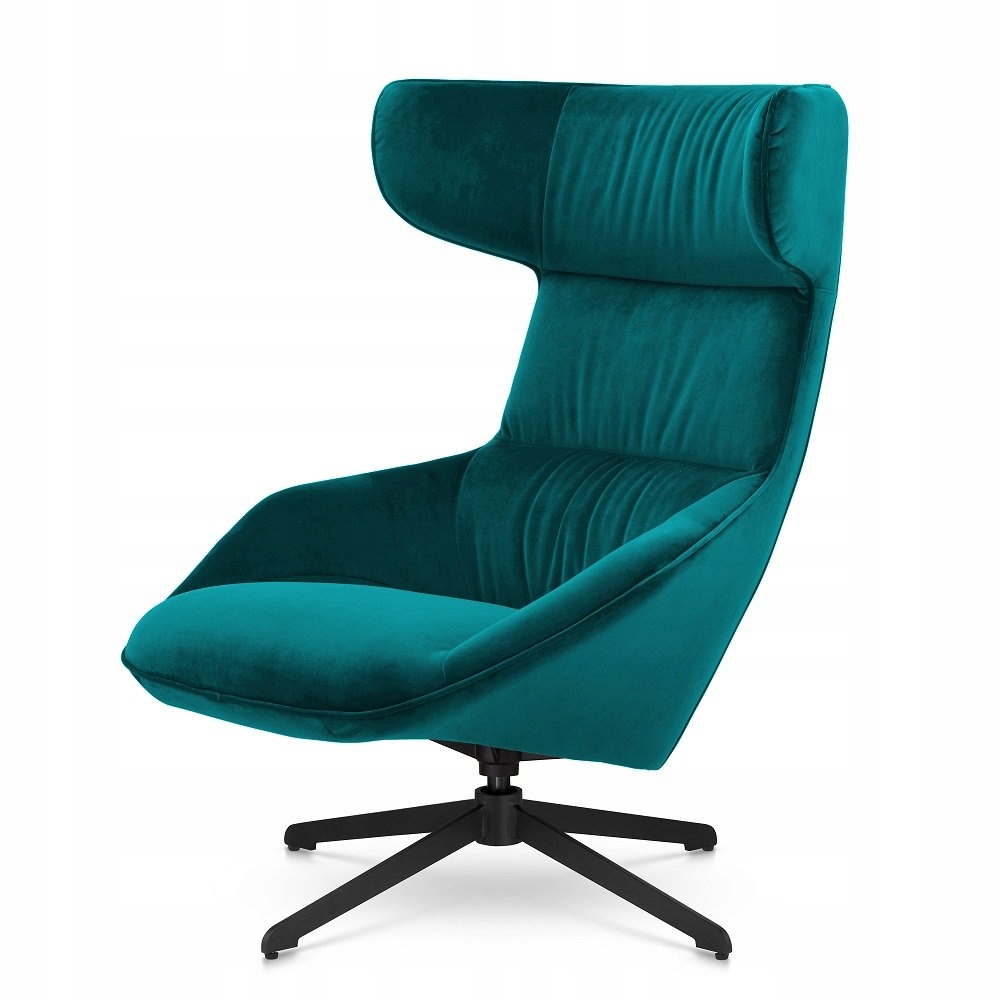 Fotel Atero Nowoczesny Czarny Czarne Nogi • Cena, Opinie • Fotele ...