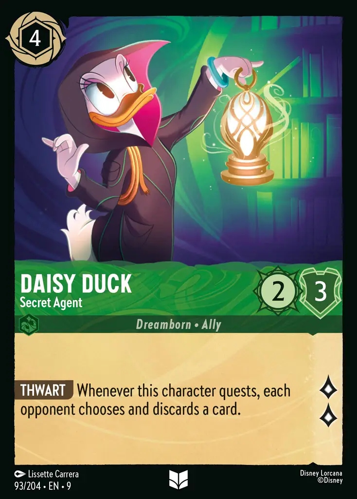 Disney Lorcana 9FAB #093 Daisy Duck - Secret Agent Foil - Stan: Nowy 1 ...