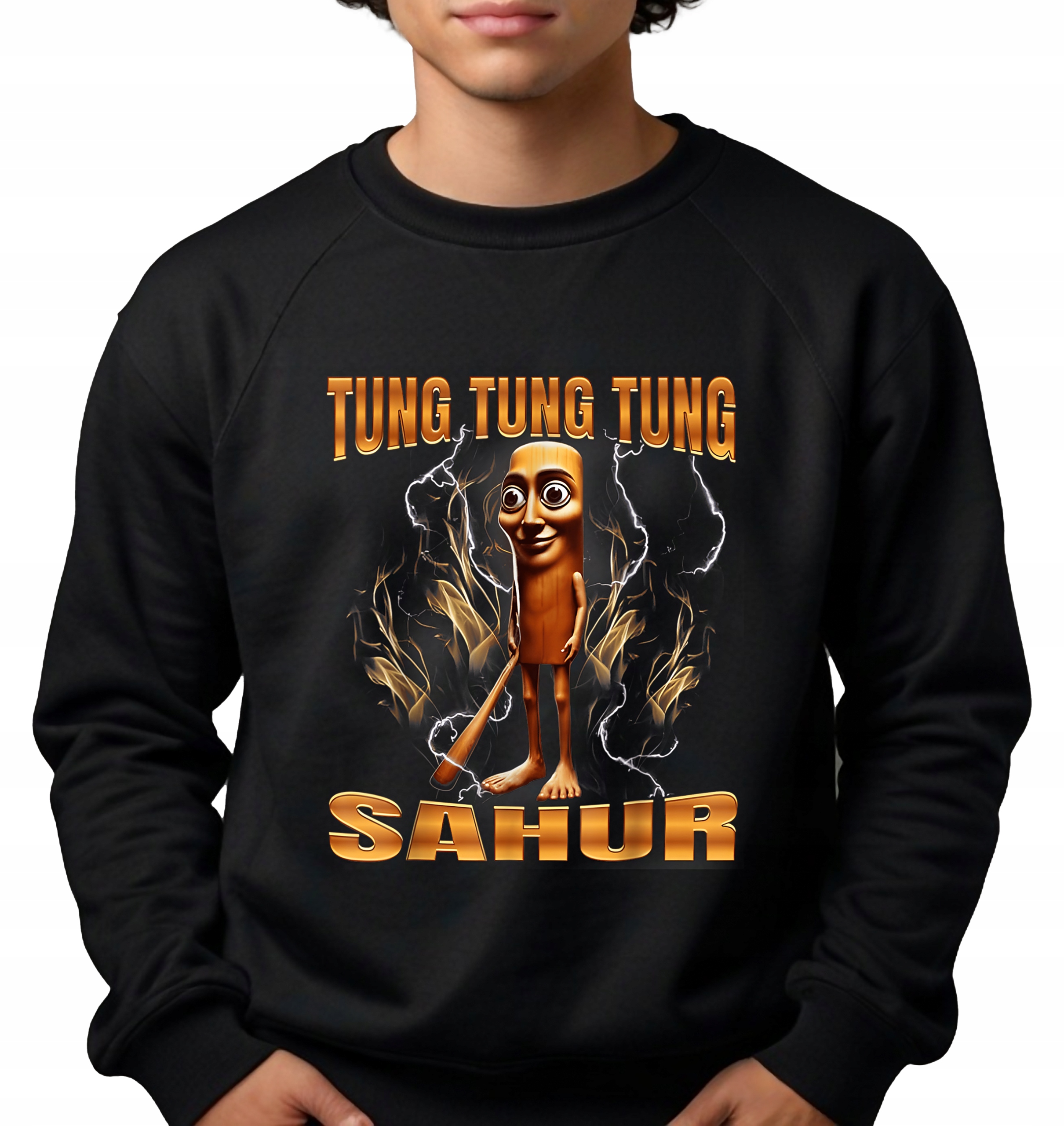 PÁNSKÁ MIKINA ČERNÁ DÁREK PRO KLUKA BRAIN ROT TIKTOK TREND | TUNG VEL S ...